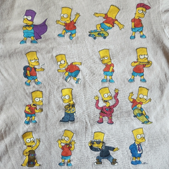 Simpsons | Shirts | The Simpsons Bart Simpson Mens Medium Beige Rare ...